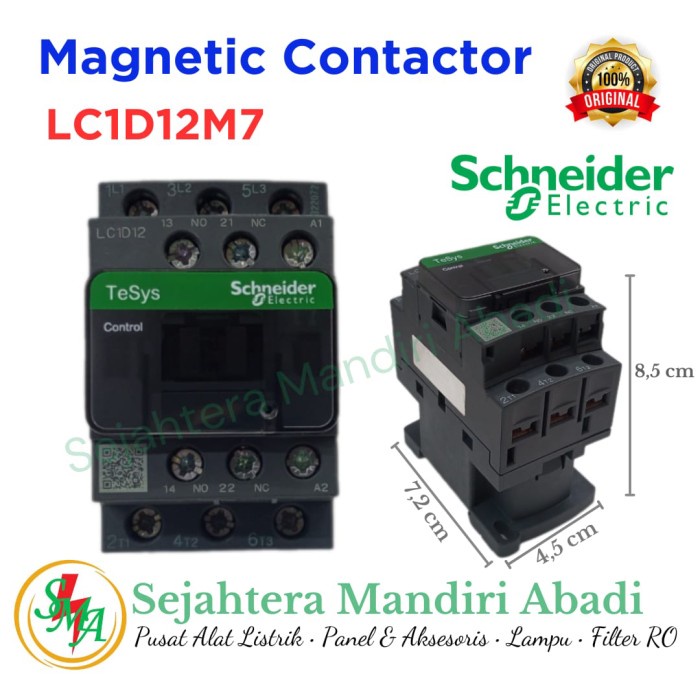 Jual Kontaktor Schneider LC1D12M7 Coil 220Vac 3 Phase Magnetic Contactor | Shopee Indonesia