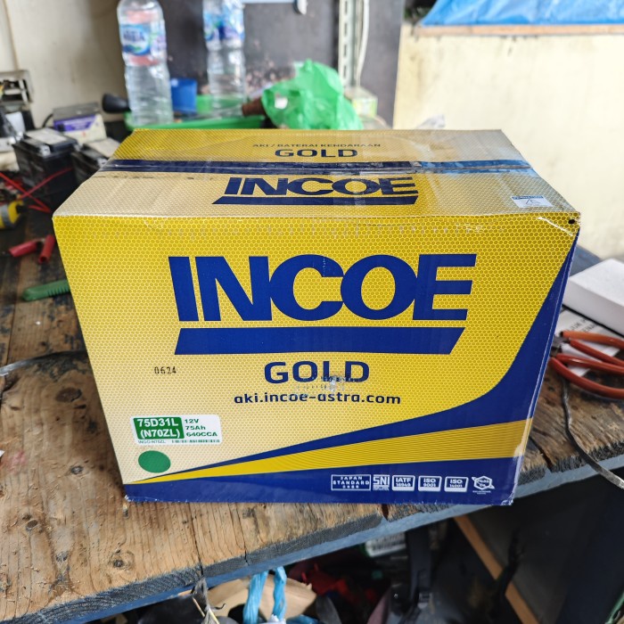 Jual Aki Baterai Basah Incoe Gold N70Zl/75D31L Low Maintenance Innova ...