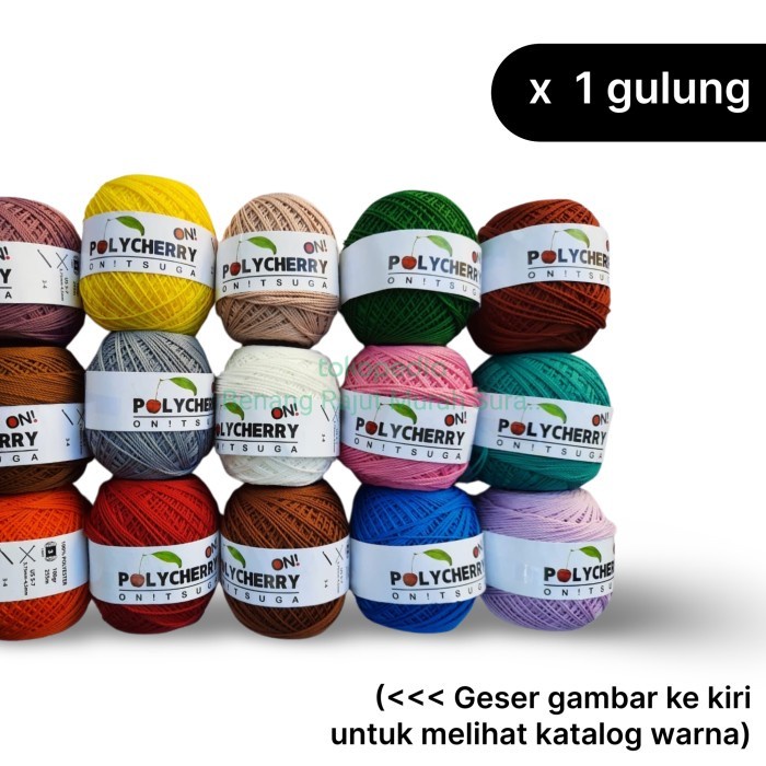 Jual Flashshow Benang Rajut Polyester Polycherry | Shopee Indonesia