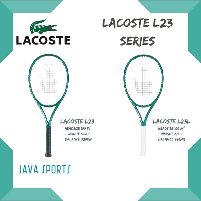 Jual Raket Tenis Lacoste L23 Series Tennis Racket Official Resmi ...