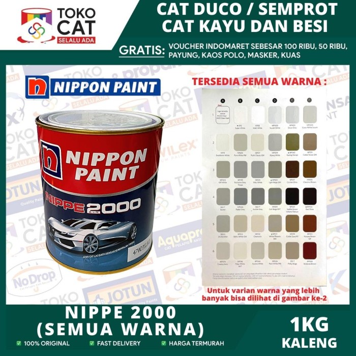 Jual TERBARU! CAT DUCO NIPPE 2000 WARNA HITAM DOFF / BLACK MATT KODE ...