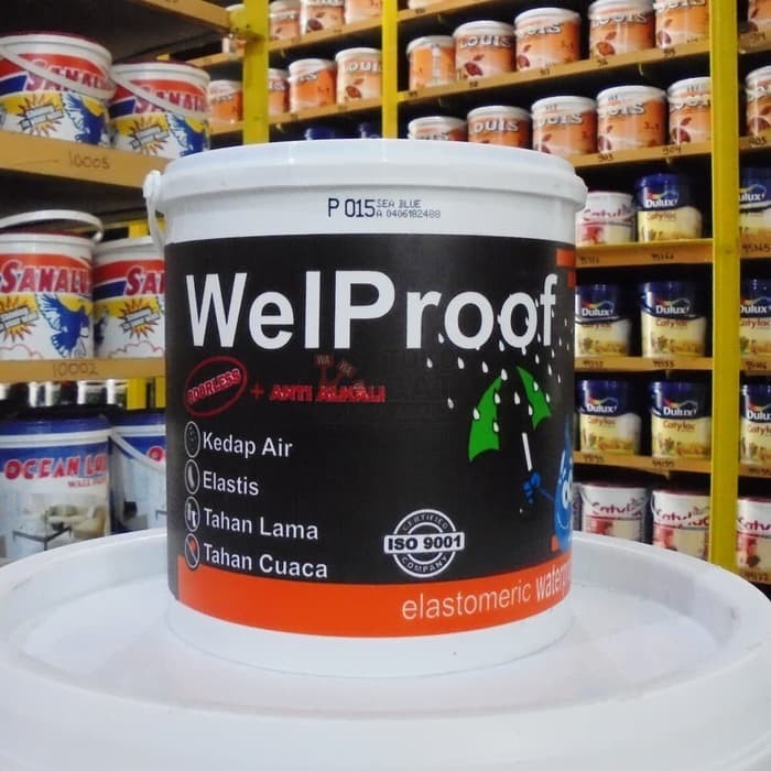 Jual Cat Tembok Waterproofing Anti Bocor Welproof 4 Kg New | Shopee ...