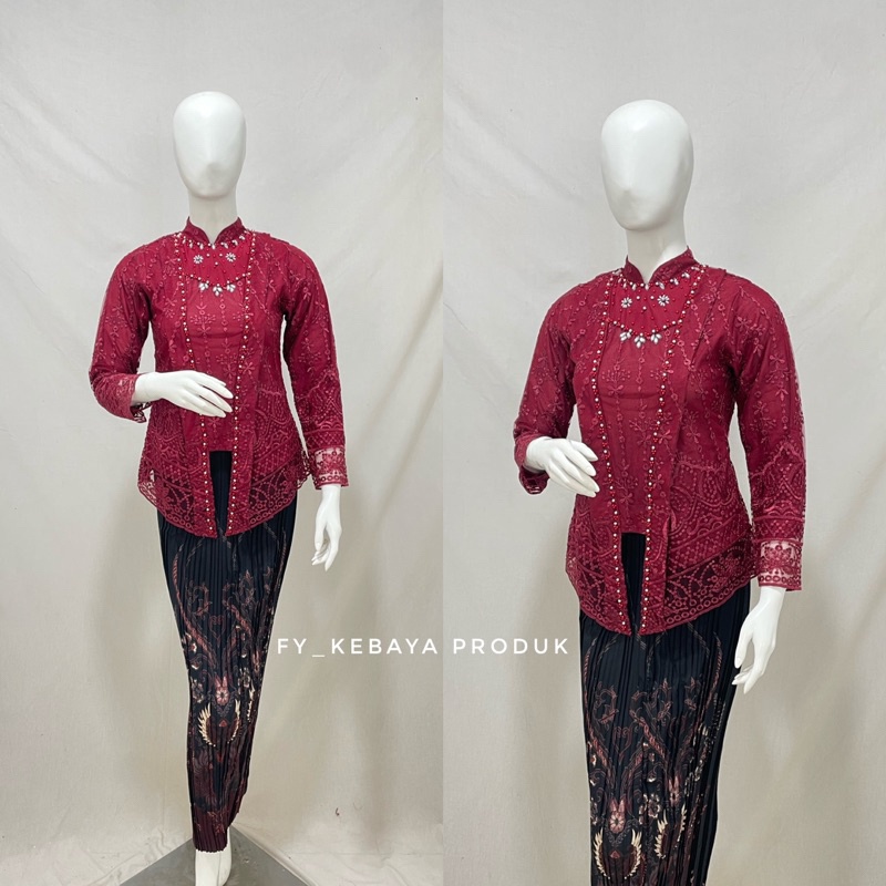 Jual BEST DEALS Kebaya Wisuda kutu baru kebaya modern model kutu baru kerah sanghai kutu baru ...
