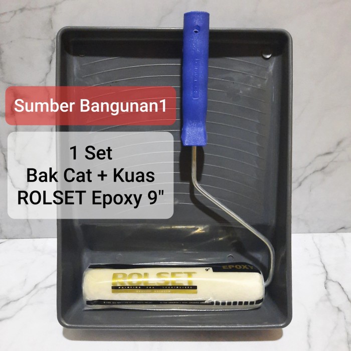 Jual Bak Cat Tembok + Kuas Roll Rolset Epoxy 9" roller bagus cat minyak ...