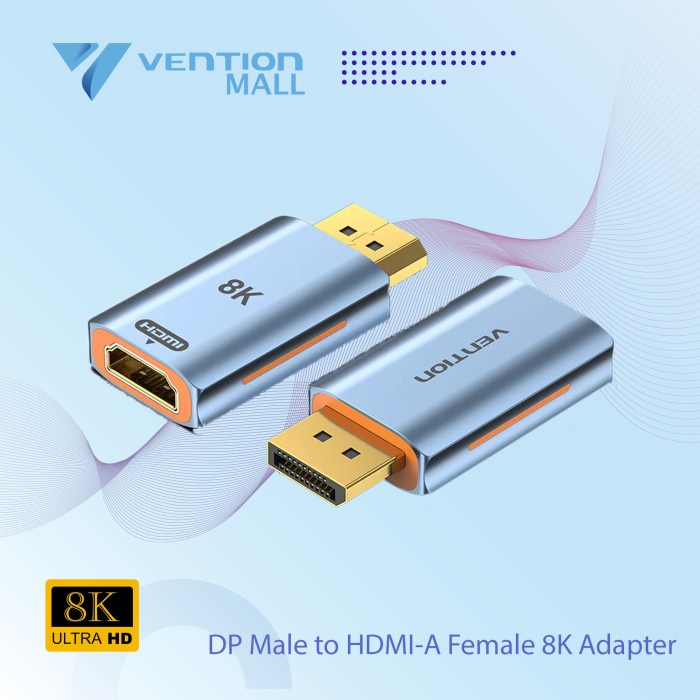 Jual Vention Displayport DP to HDMI Converter Adapter 8K 4K Display ...