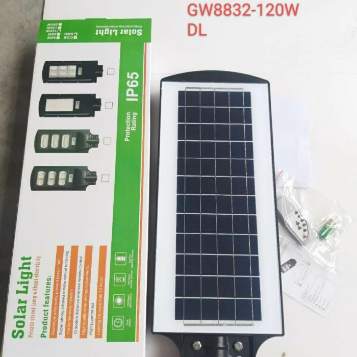 Jual Populer Lampu Jalan 120W Solar Cell Pju Surya Led 120 Watt Solar ...