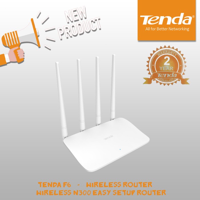 Jual Tenda F6 Wireless N300 Easy Setup Router | Shopee Indonesia