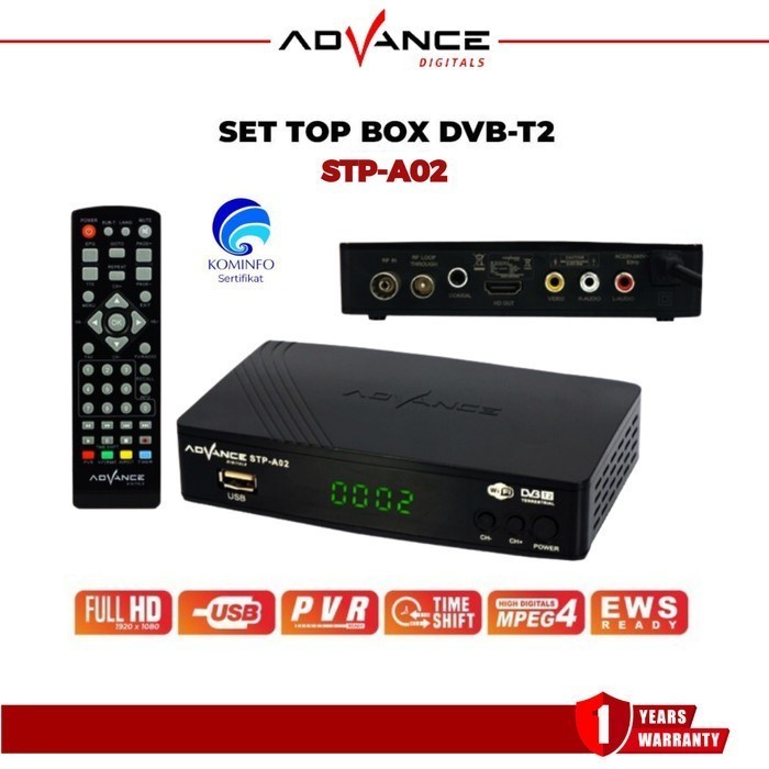 Jual Set Top Box Advance STP-A02 STB Full HD Siaran TV Digital DVB T2 | Shopee Indonesia