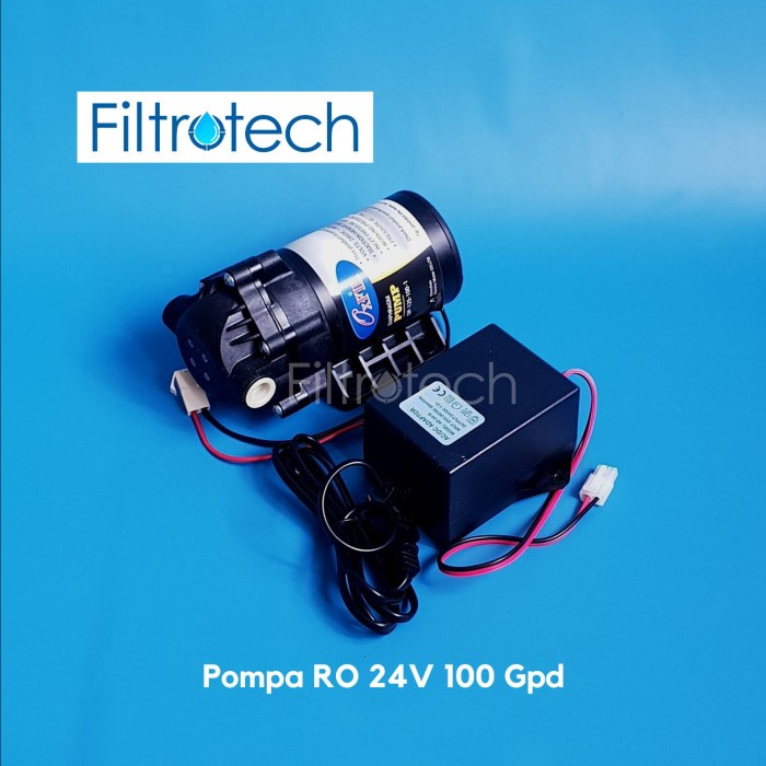 Jual Pompa Ro 24V Booster Ro Pump 24V / Pump Ro 24V + Adaptor + Fitting ...