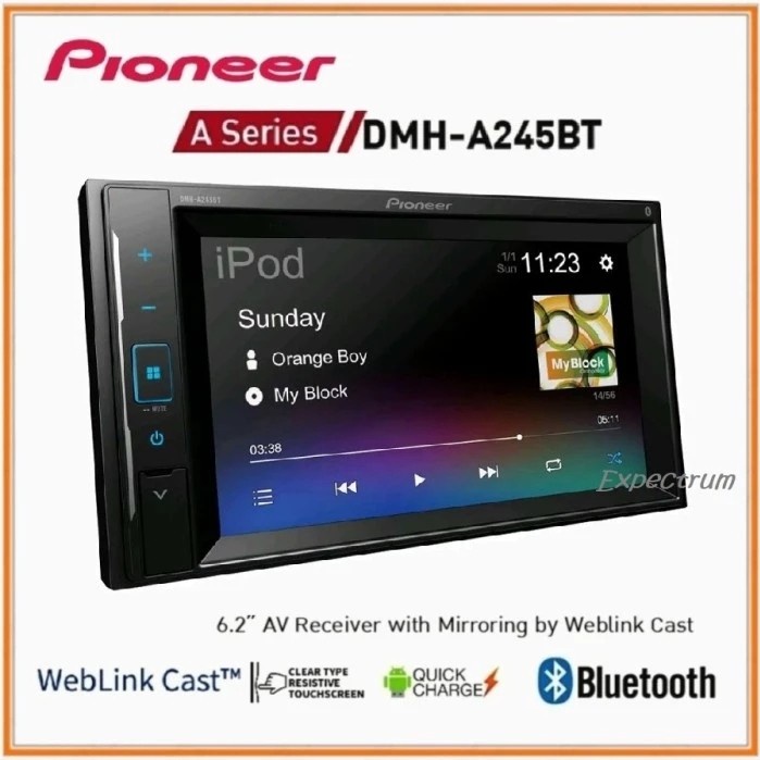 Jual Hemat Pioneer Dmh-A245Bt / A245Bt Double Din Head Unit 6.2" Weblink Cast | Shopee Indonesia