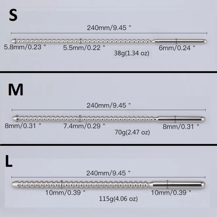 Jual promoHebatGan- Alat Sonde Urethra Urethral Sounding Rod Stainless ...