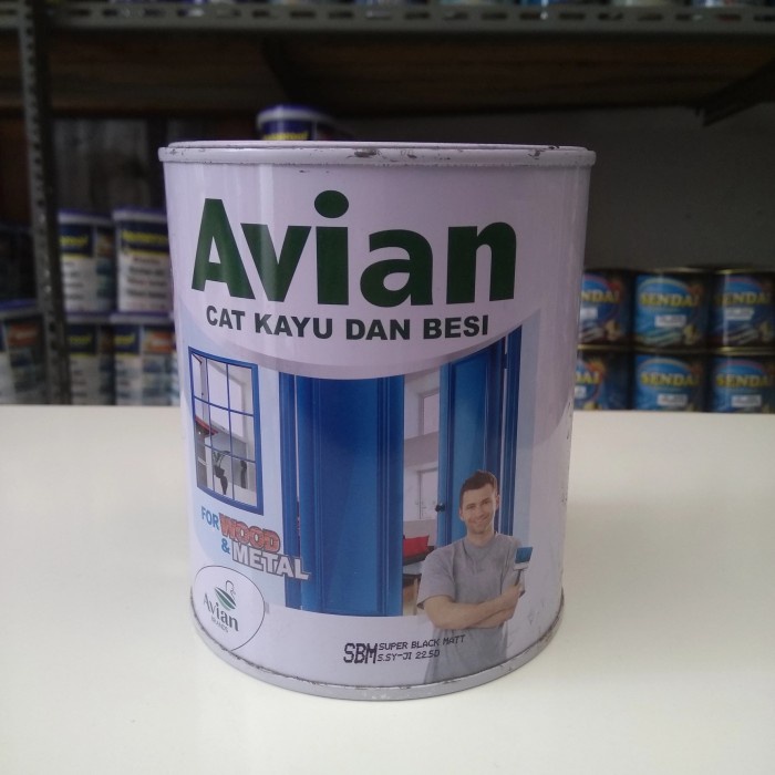 Jual Pr0m0HebatGAN- Cat AVIAN 1 kg Cat Kayu Besi AVIAN - Super Black ...