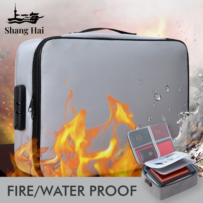 Jual HOT SALE! Shang Hai Tas Simpan Dokumen Tahan Api & Air Tempat ...