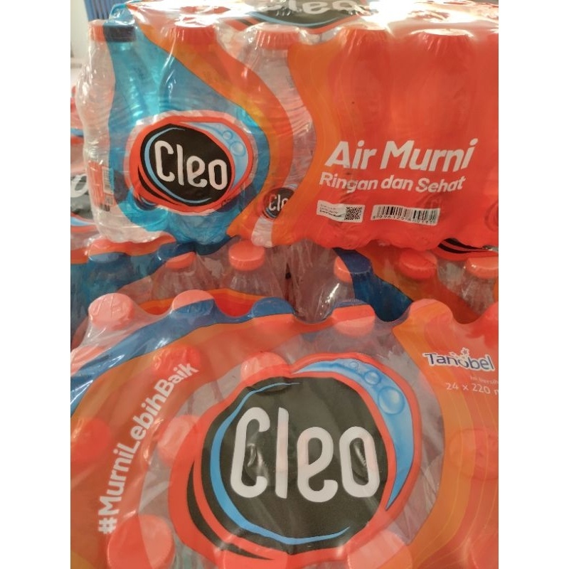 Jual Cleo Botol Mini uk 220 ml isi 24 pcs | Shopee Indonesia