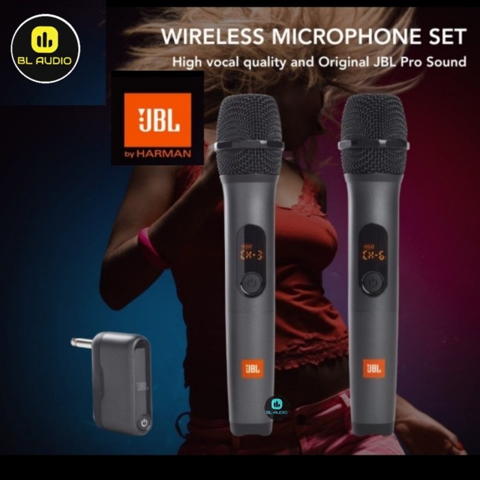 Jual JBL Wireless Microphone Set Wireless Two Microphone System ...