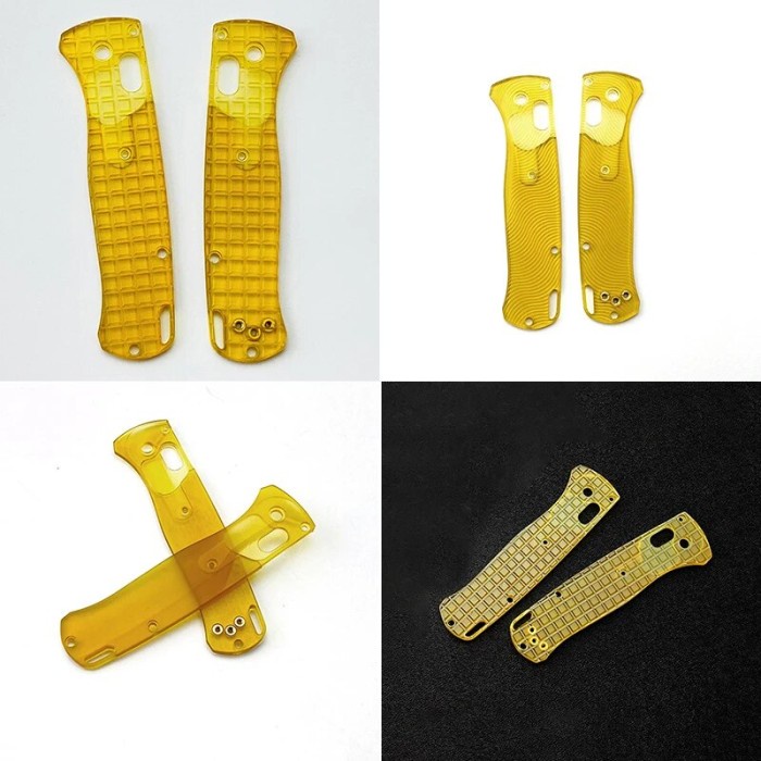 Jual 1 Pair 3 Patterns Transparent Ultem PEI Material Knife Handle ...