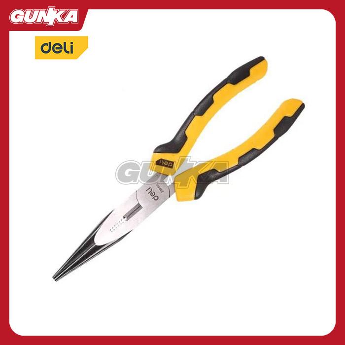 Jual Long Nose Pliers (8" Inch / 200 mm) DELI DLI-EDL2108 Tang Buaya ...