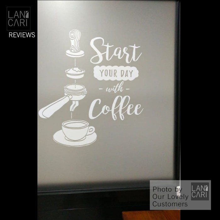 Jual Sticker Cutting Coffee Shop Stiker dinding kaca Quotes Cafe Kopi ...