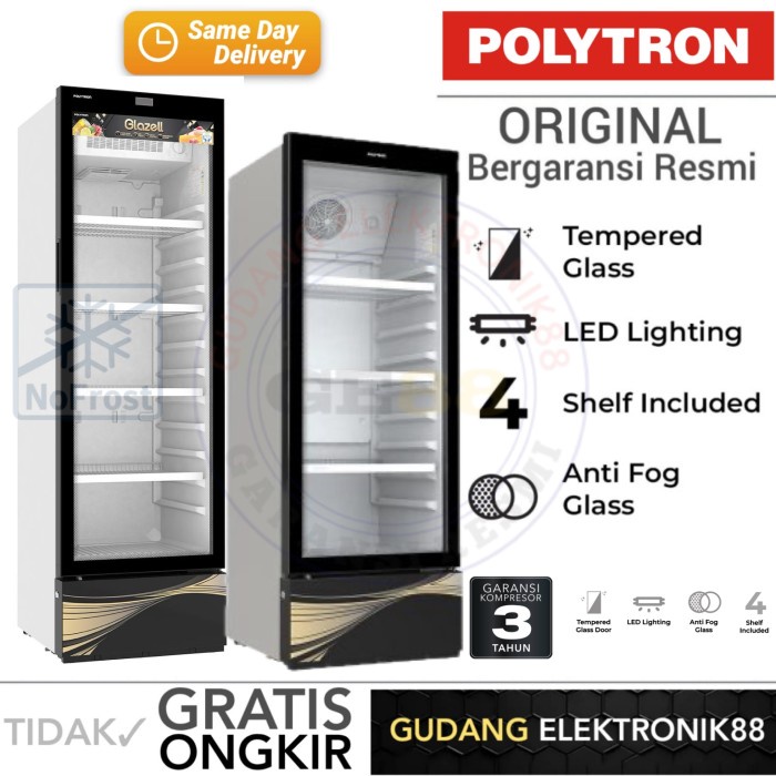 Jual Polytron Polytron Scn 187 Showcase [180 L] - Asli | Shopee Indonesia