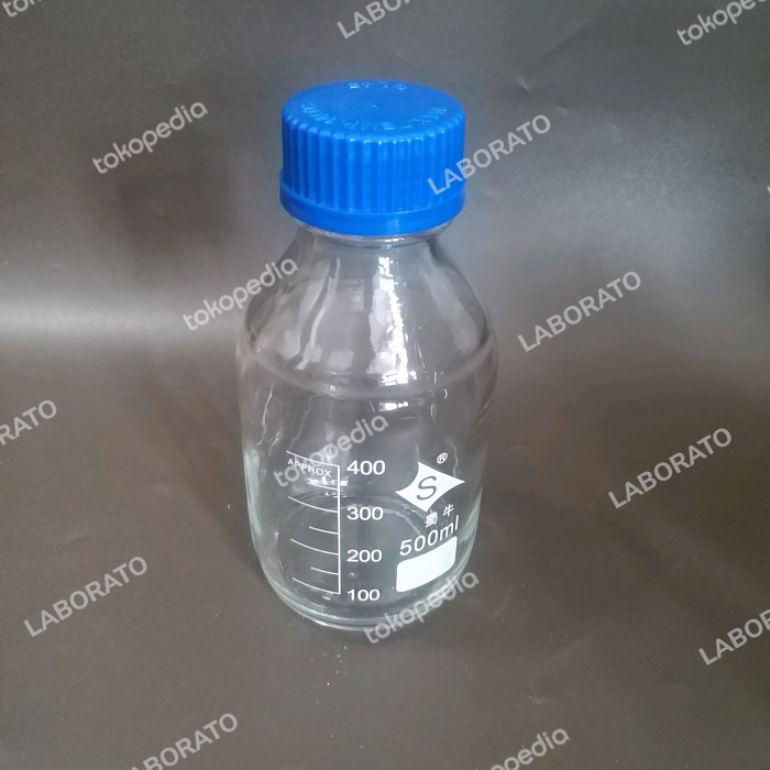 Jual ADT- BOTOL SAMPEL 500ML BENING LAB SAMPLE BOTTLE CLEAR 500 ML ...