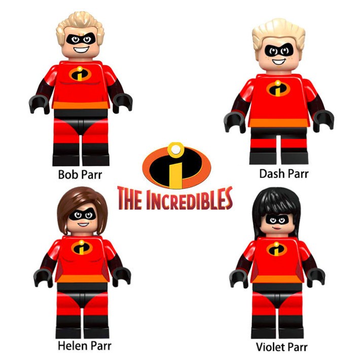 Jual Disney Pixar Incredibles Bob Helen Dash Violet Parr Action Mini ...