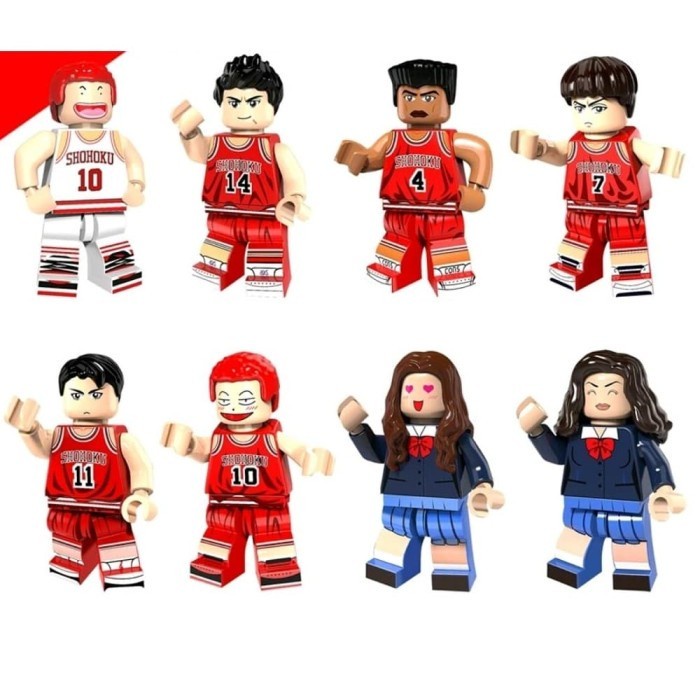 Jual Slam Dunk Shohoku Sakuragi Rukawa Akagi Mitsui Miyagi Action Mini ...