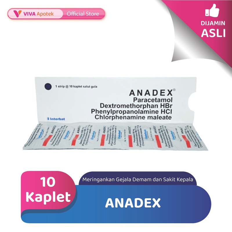 Jual Anadex untuk Meringankan Gejala Flu (10 Kaplet) | Shopee Indonesia