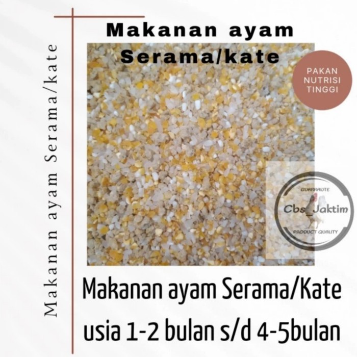 Jual makanan ayam Serama/Kate umur 1bln s/d 5 blm,pakan ayam hias ...