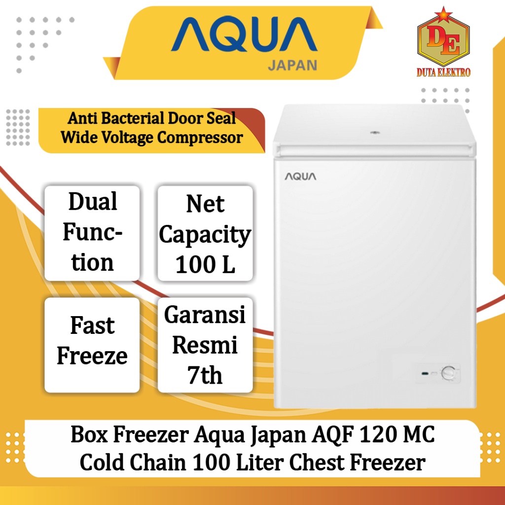 Jual Box Freezer Aqua Japan AQF 120 MC Cold Chain 100 Liter Chest ...