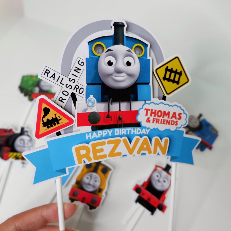 Jual Cake Topper 3D Custom Nama Karakter Thomas & Friends Tomas Kereta ...