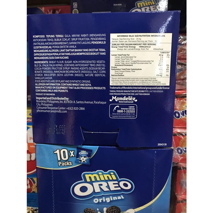 Jual JTTOP" OREO MINI ORIGINAL 1 BOX ISI 10 SACHET | Shopee Indonesia