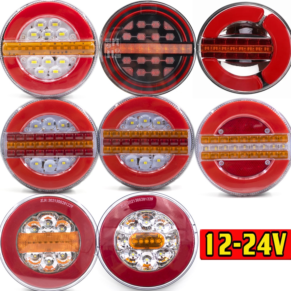Jual SALE 12V 24V Round LED Car Truck Trailer Tail Light Running ...