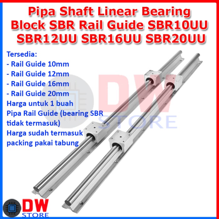 Jual JAYAmart- Pipa Shaft Rail Guide SBR Linear Bearing Block SBR10 ...