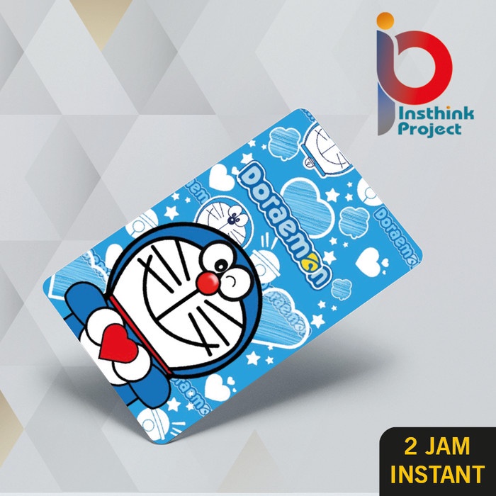 Jual Ready- e-toll custom Doraemon untuk naik MRT dan transportasi umum lain dan sebagai alat ...