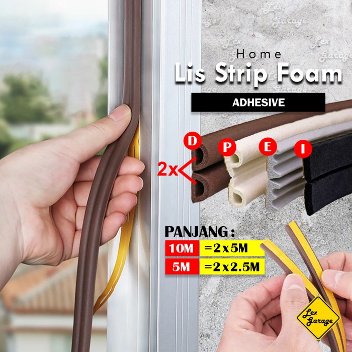 Jual Promo Door Seal Strip Karet Busa Peredam Suara Penutup Celah Pintu ...