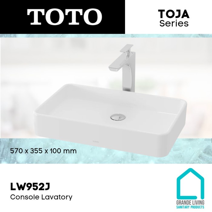 Jual TOTO Console Lavatory LW 952 J Wastafel Meja Keramik LW952J Body ...