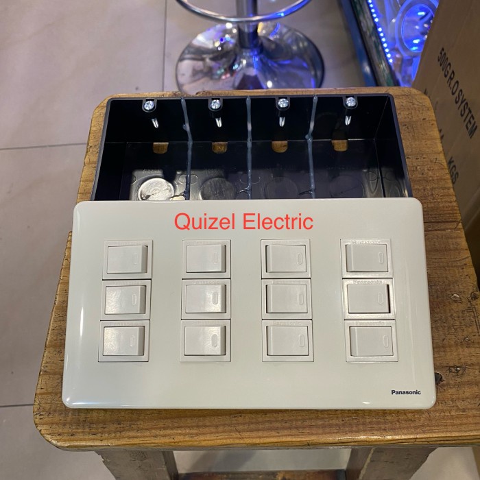 Jual Grid Switch atau Saklar 12 Gang Panasonic + Inbodus Plastik ...
