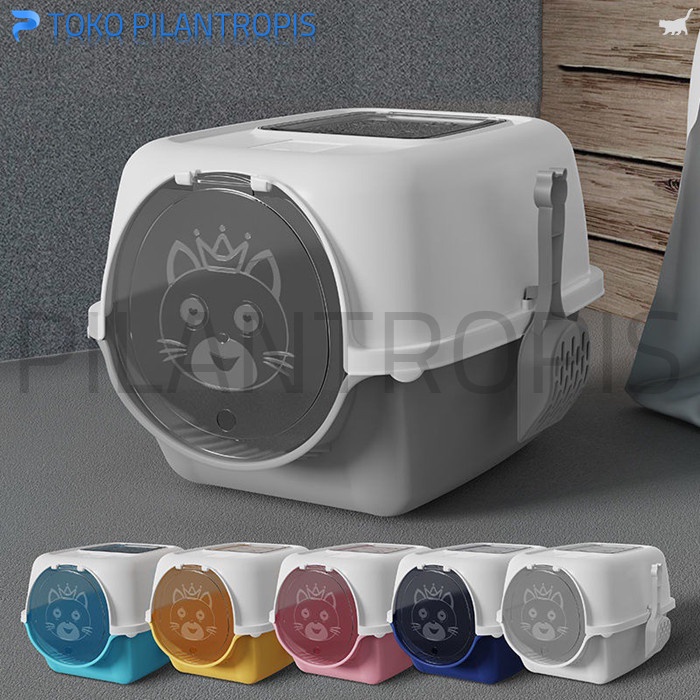 Jual Pet- CAT LITTER BOX KUCING BESAR JUMBO TERTUTUP TEMPAT PUP POOP WC ...