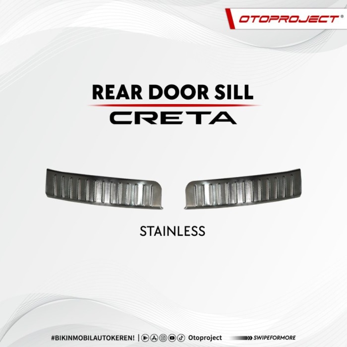 Jual Paling Baik Rear Door Sill All New Hyundai Creta 2022 Stainless (2 ...