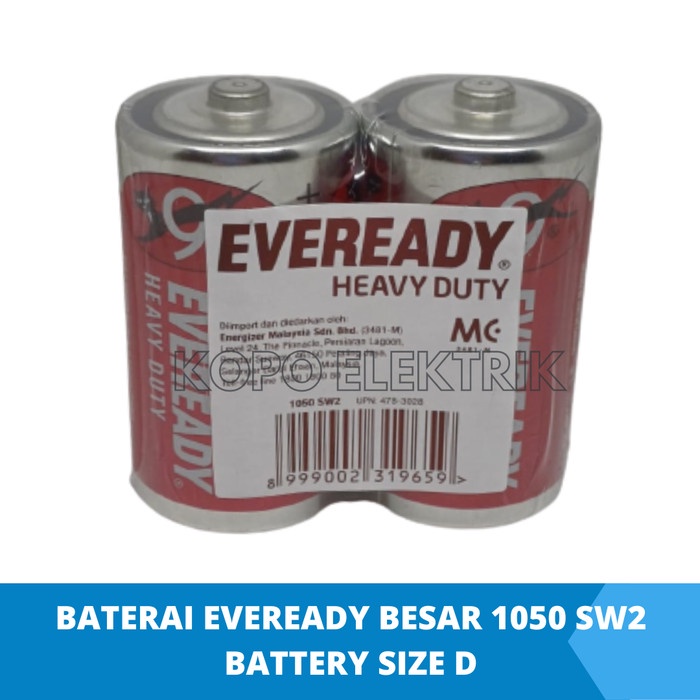 Jual Lengkap- Baterai Eveready Besar 1050 SW2 Battery Size D | Shopee ...