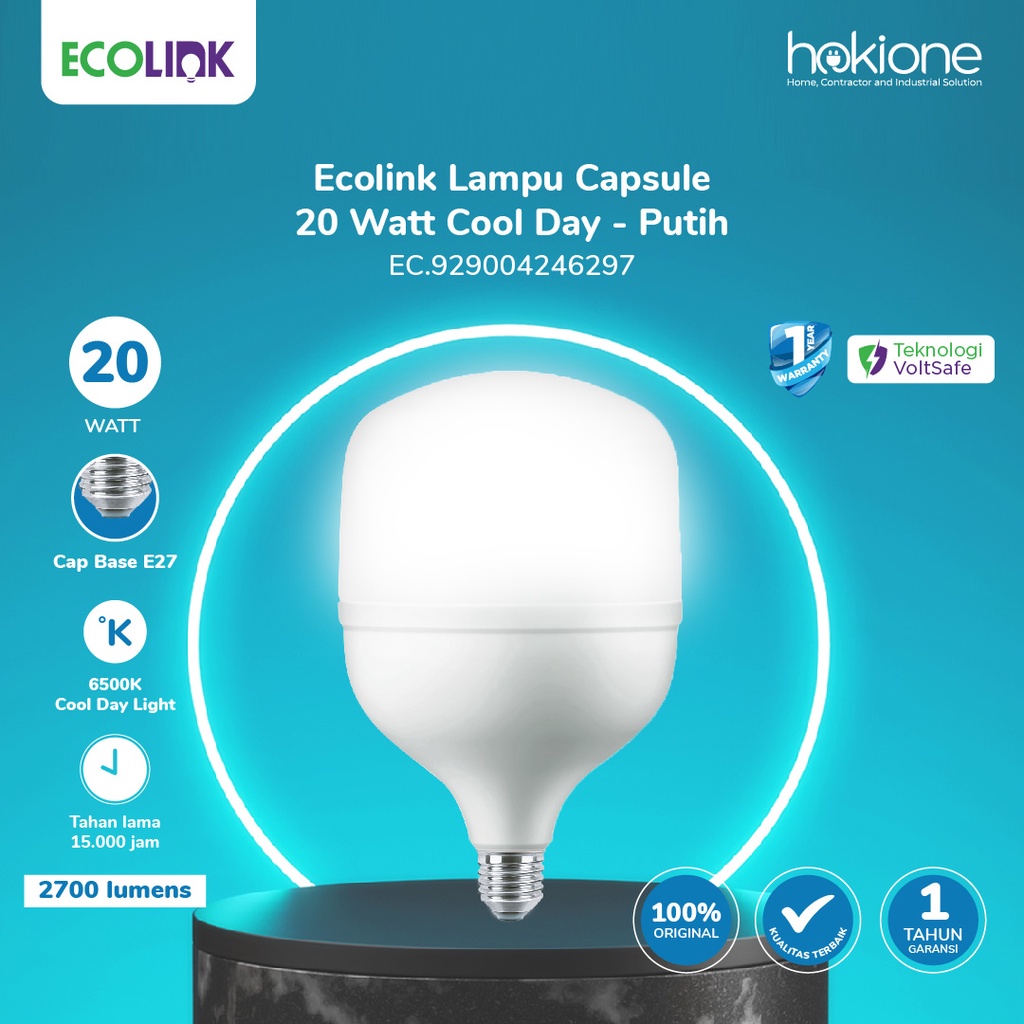 Jual Ecolink Lampu Bohlam Capsule/Kapsul CDL 20W Cahaya Putih | Shopee ...