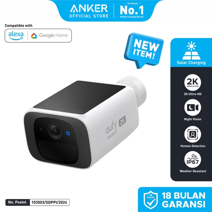 Jual Eufy Security SoloCam S220 Solar Security Camera 2K Resolution ...