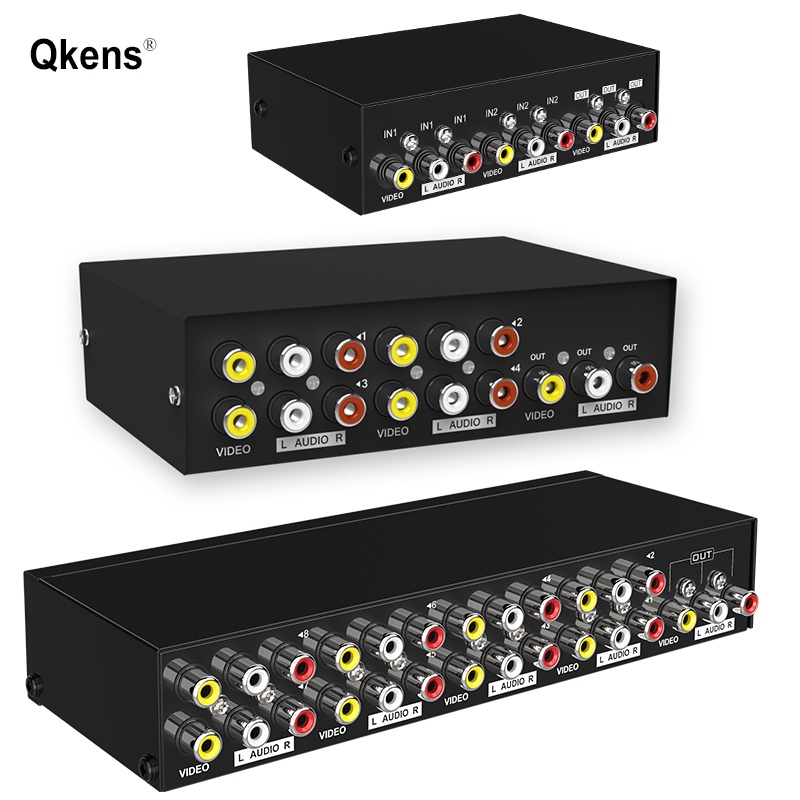 Jual SALE 4 Port AV Audio Video Switcher 4 in 1 Out 4x1 AV Switch 2x1 2 ...