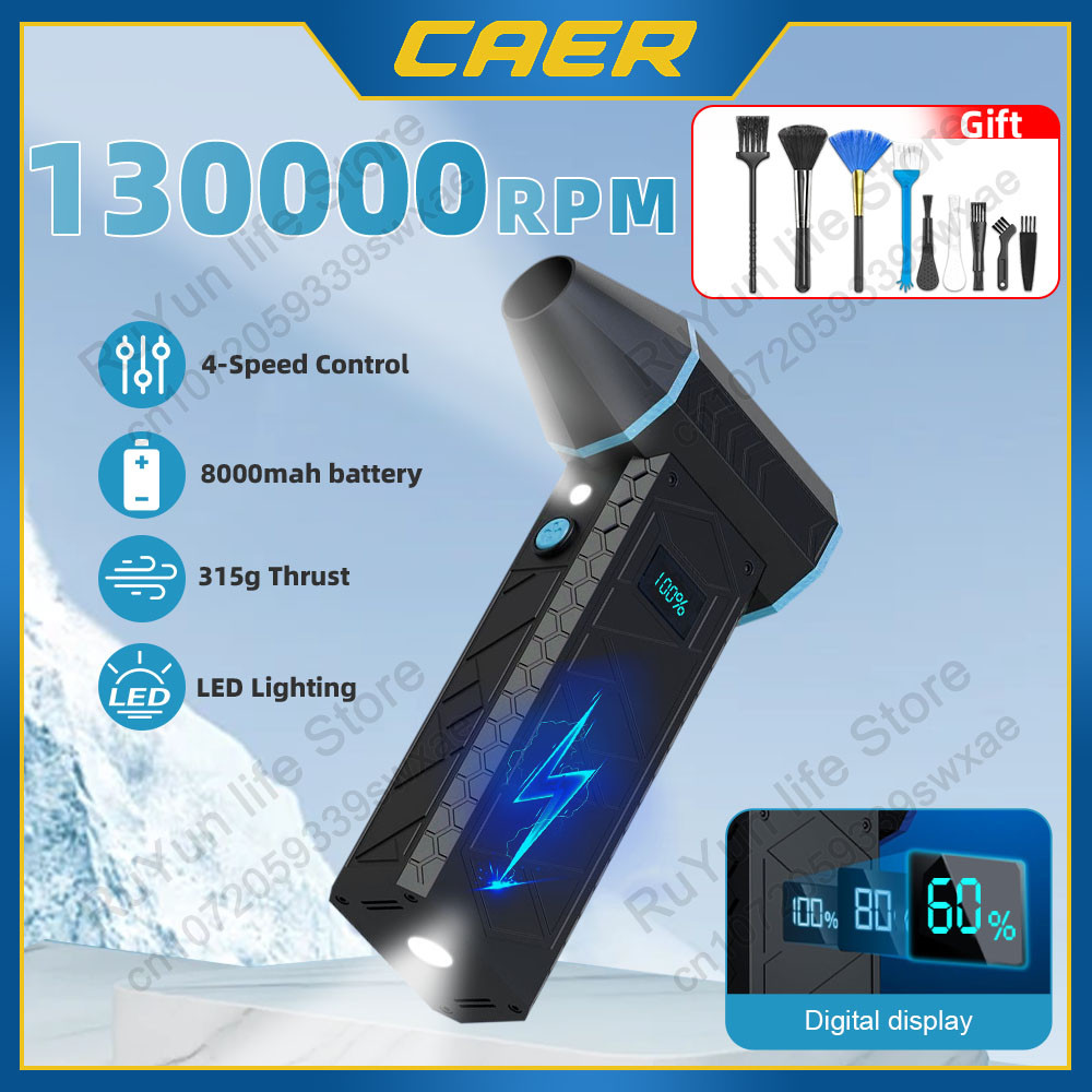 Jual Handheld Mini Turbo Jet Fan 130000RPM Powerful Turbo Air Blower ...