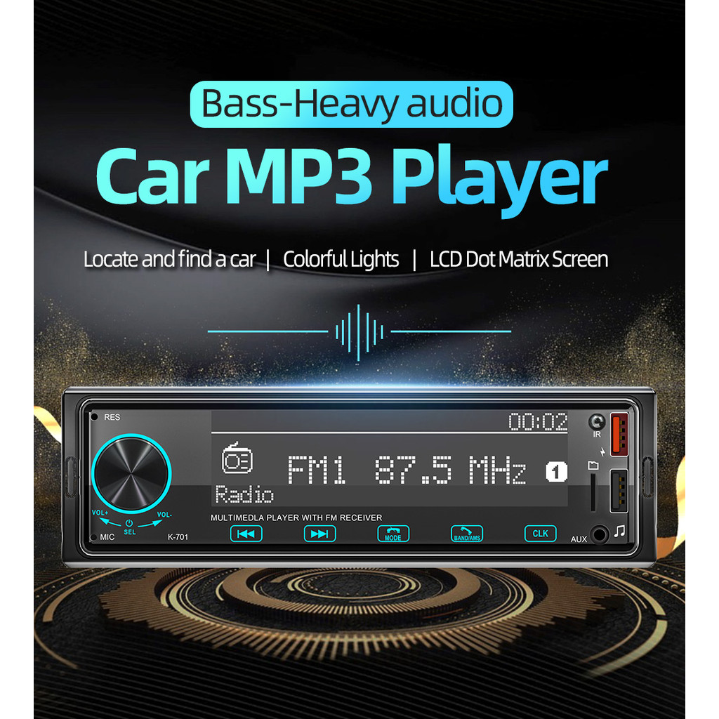 Jual Bqcc 1 Din Car Mp3 Player Bass-Heavy Audio Positioning Car Finder ...