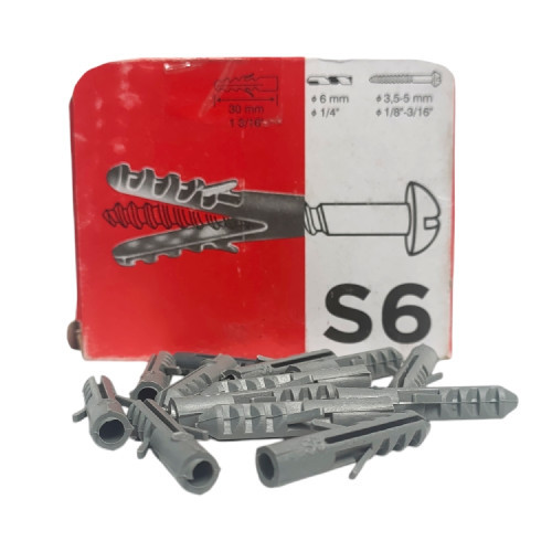 Jual Dexie_Store S 6 / Polystar Fisher Viser Dudukan Baut Sekrup Tembok ...