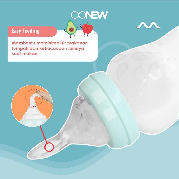 Jual ARETACOLLECTION. OONEW SILICONE BABY BOTTLE WITH SPOON FEEDER (TB ...