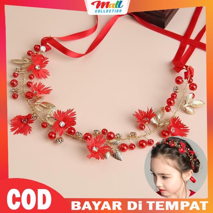 Jual CuteKids- Mall Bondu Wanita Korea Bando Mahkota Cantik Crown Princess Anak Bunga Mutiara ...