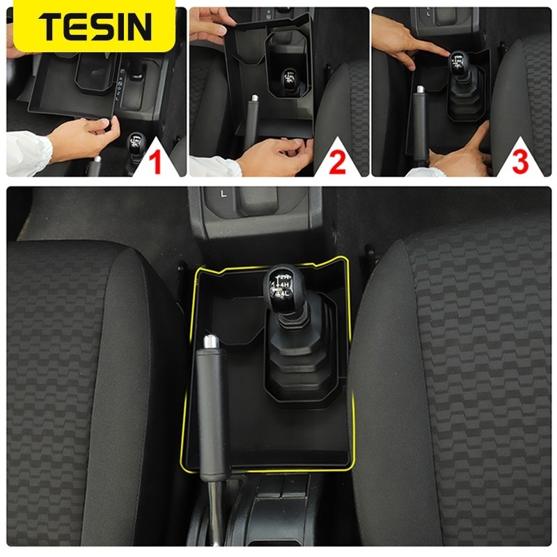 Jual Car Gear Shift Storage Box Organizer Tray For Suzuki Jimny 2019 ...