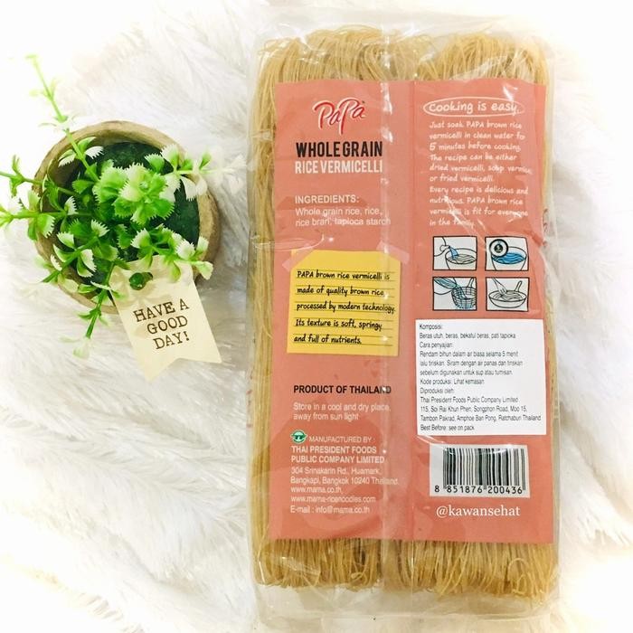 Jual PAPA WHOLE GRAIN RICE VERMICELLI GLUTEN FREE 200GR BIHUN GLUTEN FREE | Shopee Indonesia